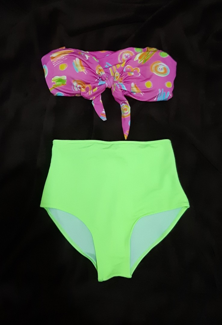 Neon Bikini Set, Women's Fashion, Swimwear, Bikinis & Swimsuits on ...