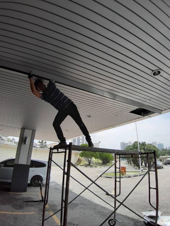 PEMASANGAN DAN BAIKPULIH SILING ALUMINIUM l strip ceiling aluminium ...