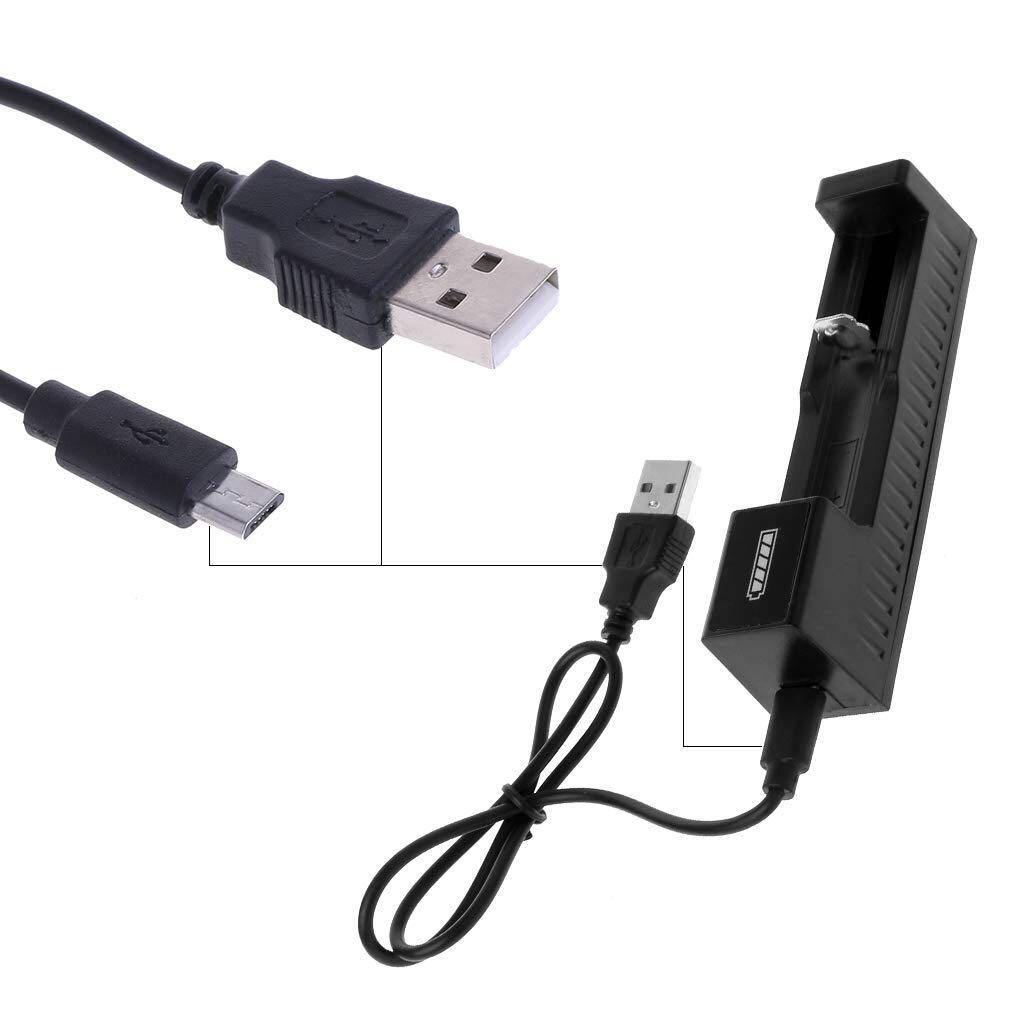 Rechargeable 18650 Batteries (Twin Pack) with USB Charger, Mobile ...