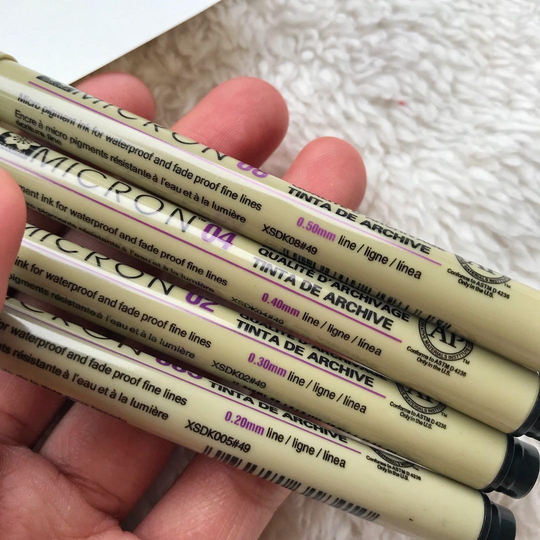 Sakura Pigma Micron technical drawing pens, Hobbies & Toys, Stationary ...
