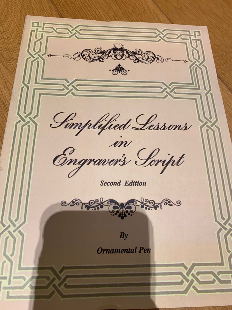 Simplified lessons in engraver’s script, Hobbies & Toys, Stationery ...