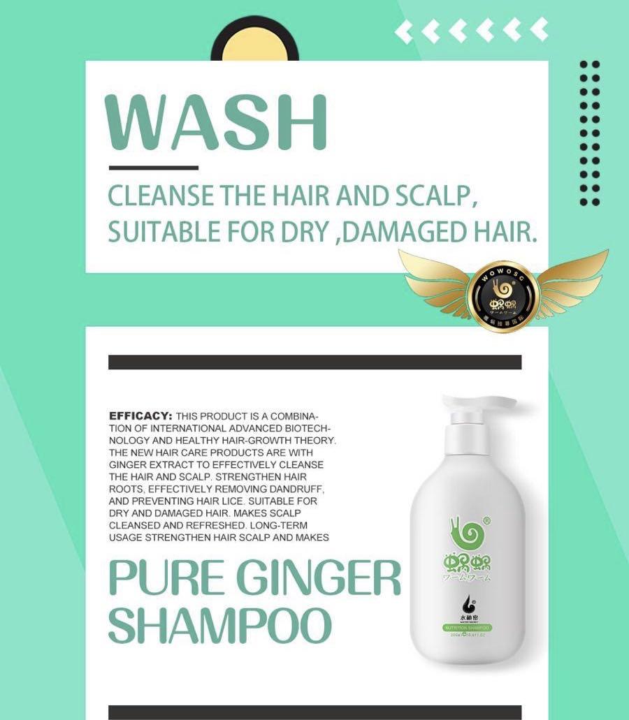 Wowo Pure Ginger Shampoo, Beauty & Personal Care, Hair on Carousell
