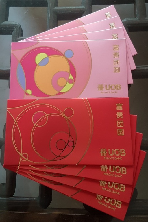 8 pcs UOB Private 2019 Red Packet / Ang Bao Pow Pao, Hobbies & Toys ...