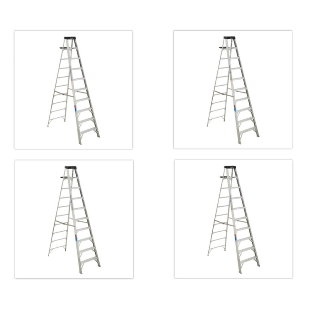 FSL Fiberglass A type Single Side Step Ladder, Furniture & Home Living ...