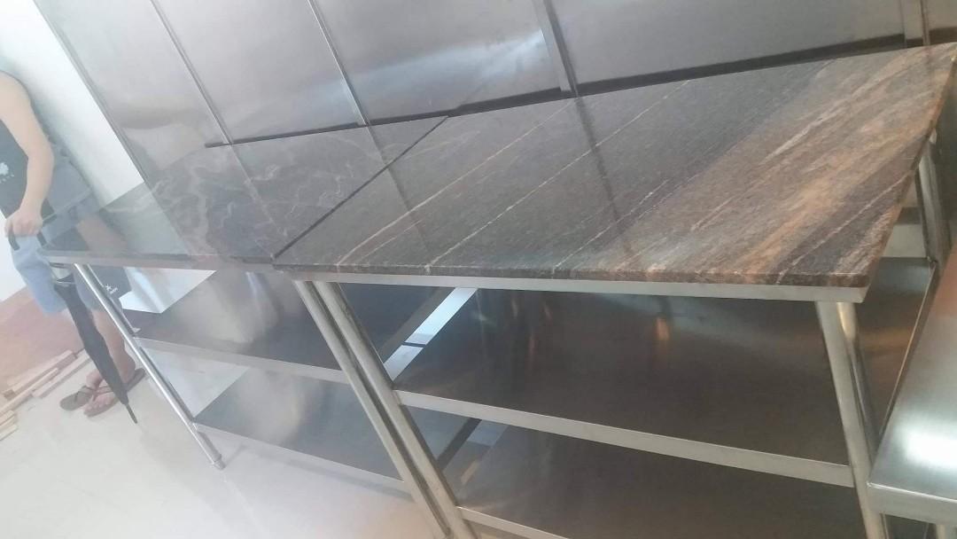 Granite Top Prep Table, Furniture & Home Living, Kitchenware ...