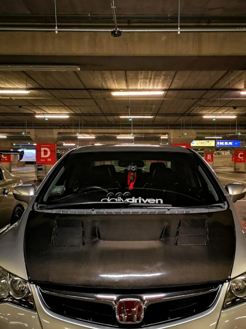 Honda Civic Fd Carbon Fibre Bonnet INGS model, Car Accessories ...