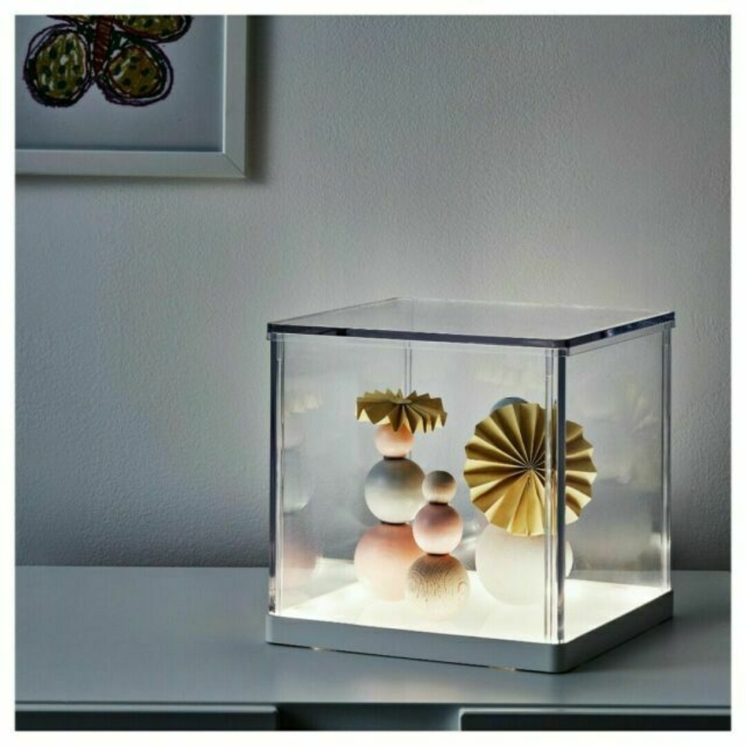IKEA SYNAS LED LIGHT DISPLAY BOX 陳列燈箱 (只用一次) 全部包裝齊 (全新一樣), 傢俬＆家居, 傢俬 ...