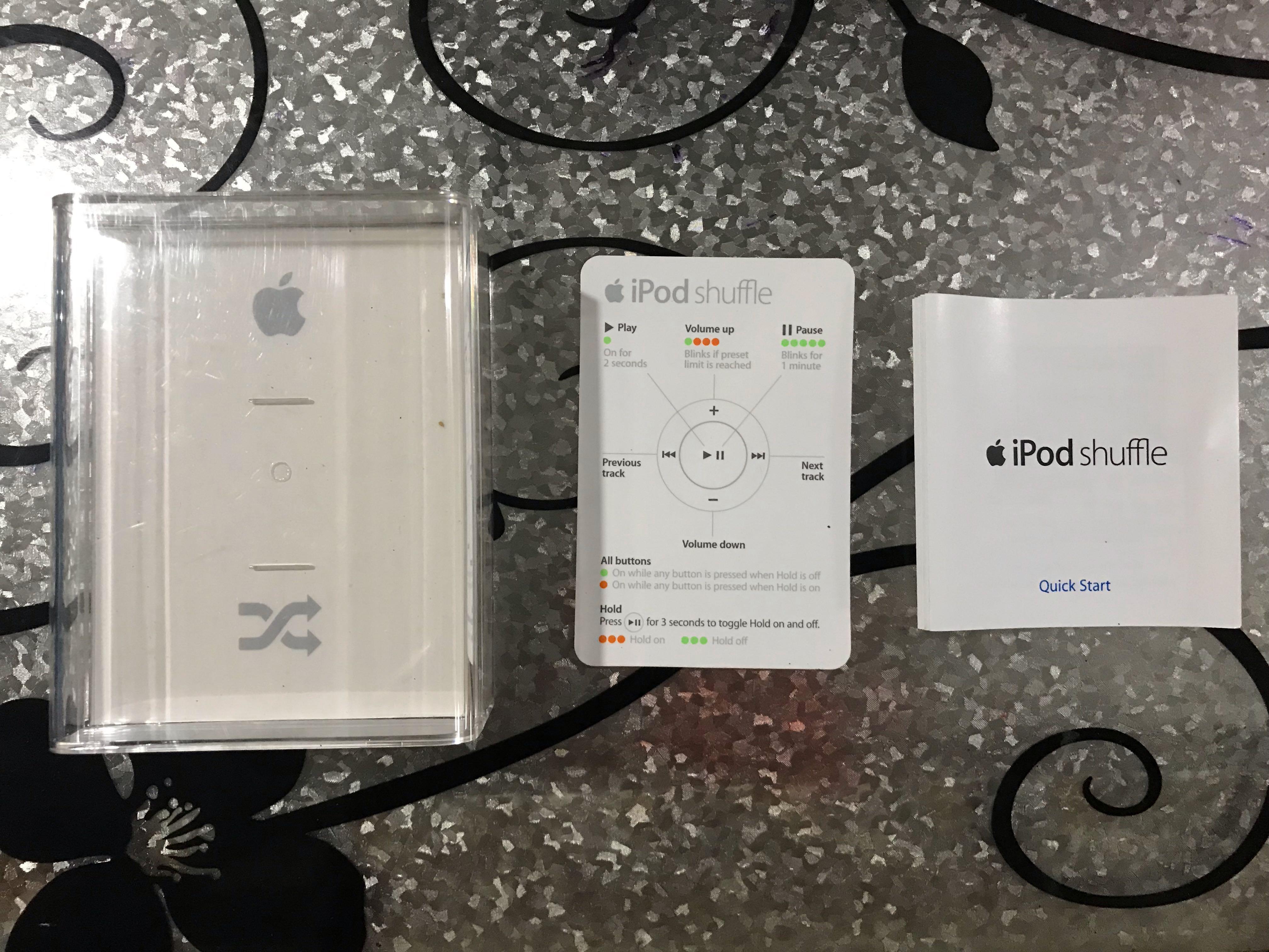 iPod Shuffle Original Box with Quick Start Guide, Audio, Portable Audio ...