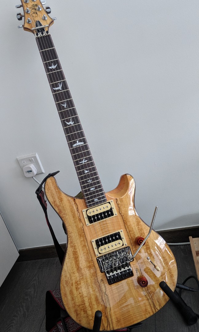 PRS Se Custom 24 Floyd Spalted Maple, Hobbies & Toys, Music & Media ...