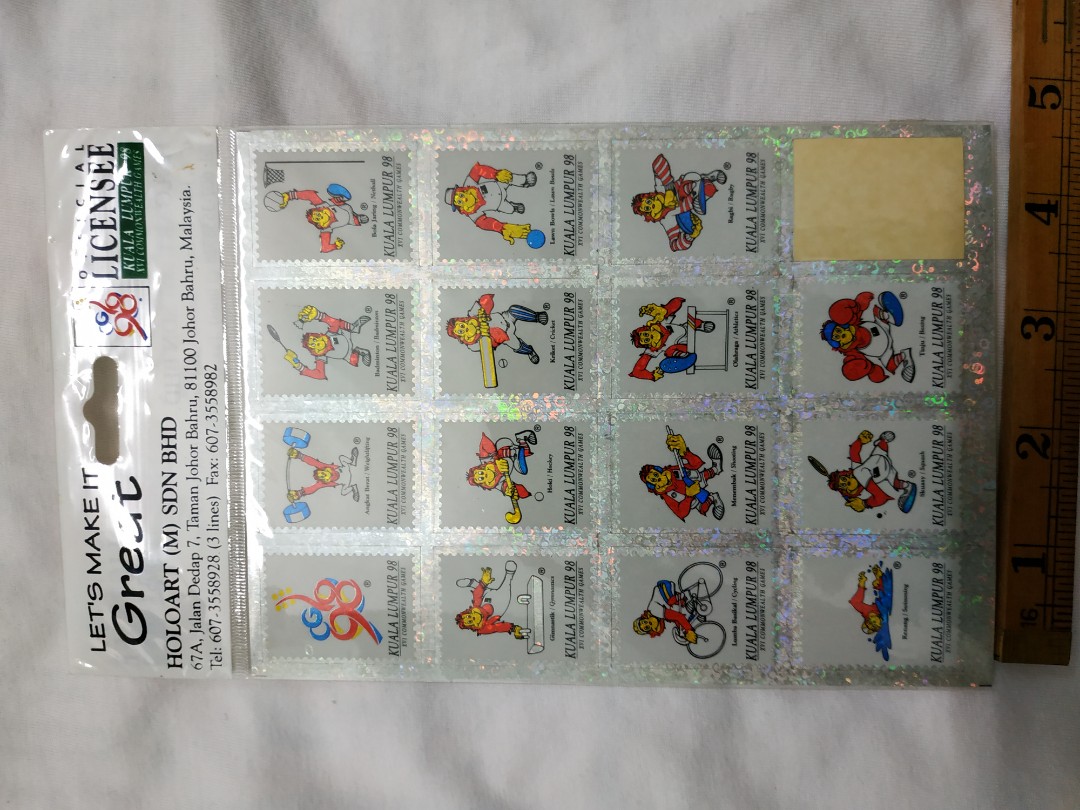 Sticker sukan komanwel 1998, Hobbies & Toys, Collectibles & Memorabilia ...
