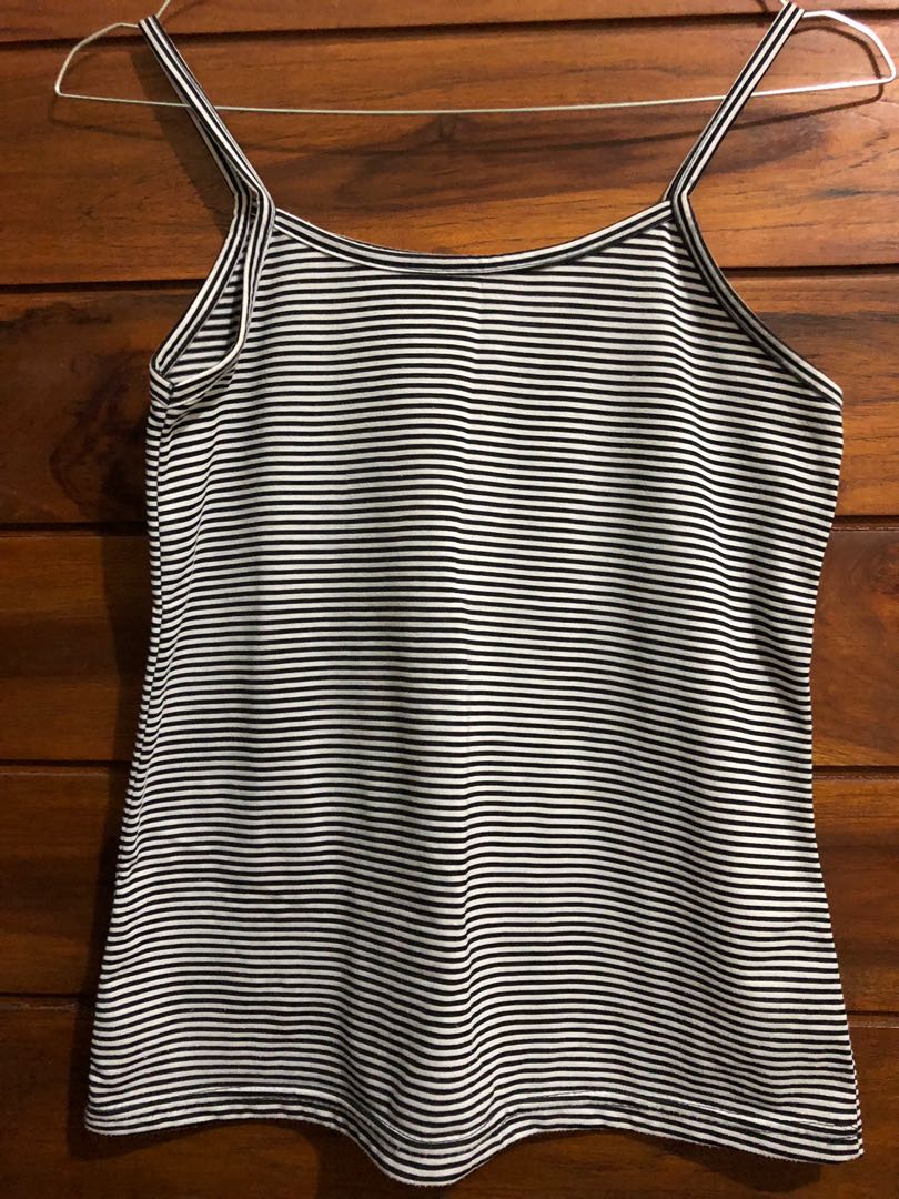 Tang top/ tank top/Kaos dalam wanita garis-garis, Fesyen Wanita ...