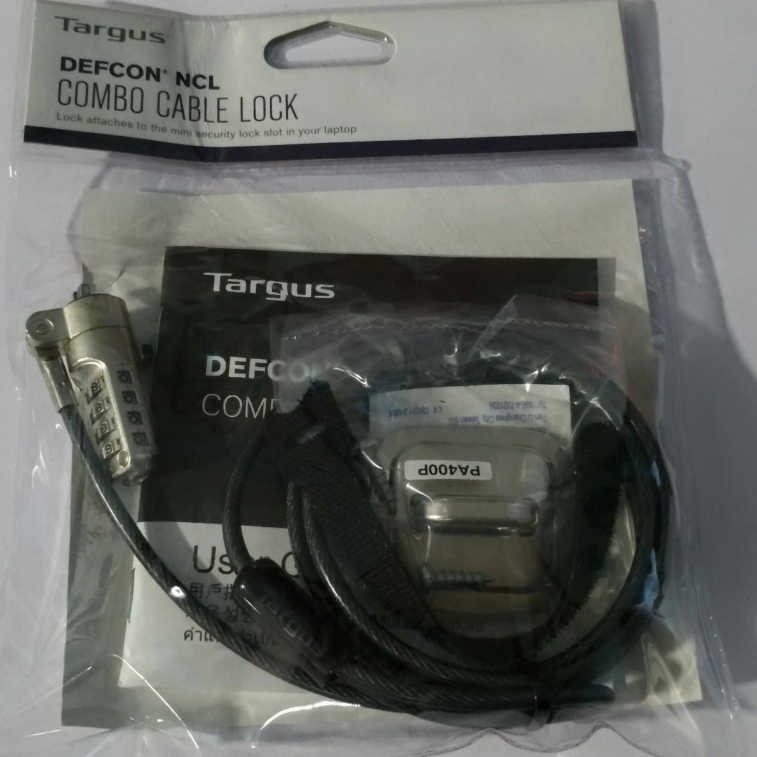 Targus Defcon NCL combo cable lock for laptop, Computers & Tech, Parts ...