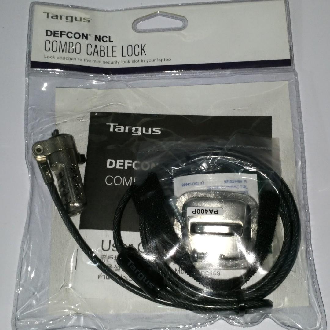 Targus Defcon NCL combo cable lock for laptop, Computers & Tech, Parts ...