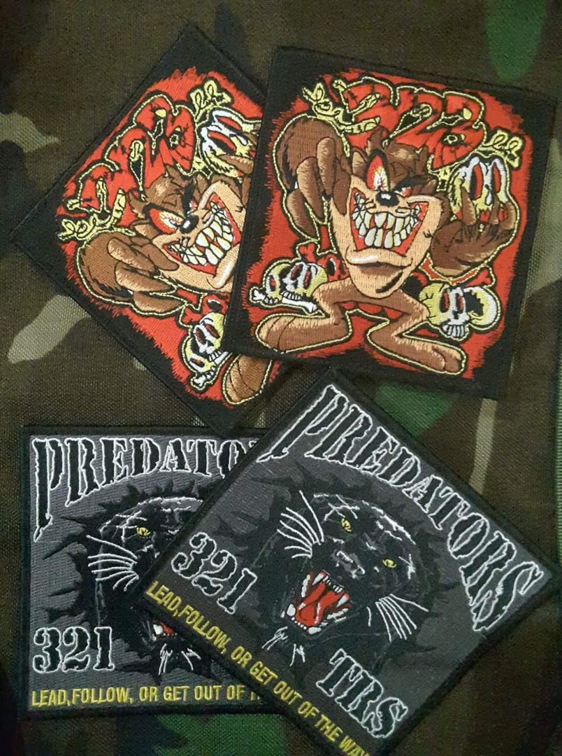 TASMANIAN DEVIL 323 SQUADRONE /PREDATOR 321 TRS SQUARDRONE PATCH ...