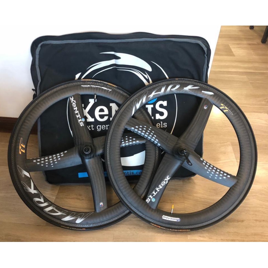 Xentis Mark 1 TT Tubular Wheelset with tires, Sports Equipment ...