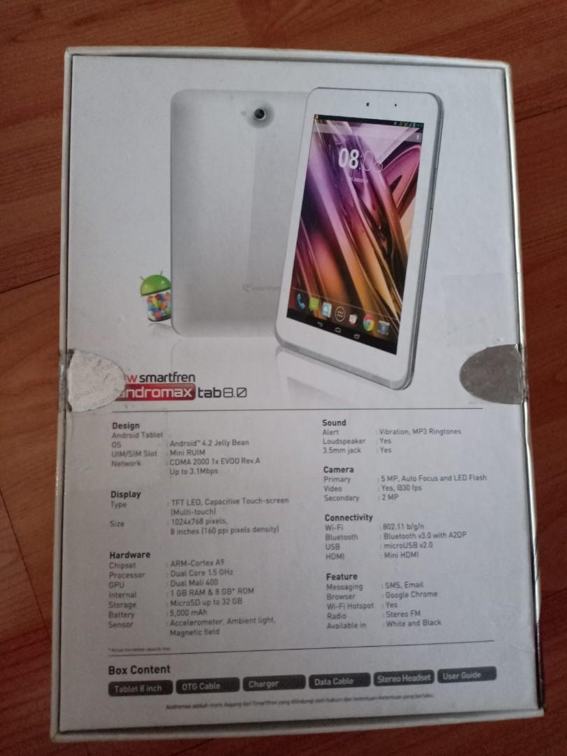 Andromax Smartfren Tab 8.0, Telepon Seluler & Tablet, Tablet di Carousell