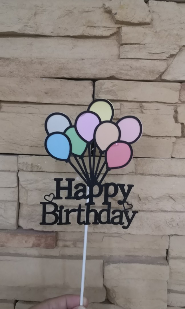 Happy Birthday Cake Topper, Hobbies & Toys, Stationery & Craft ...
