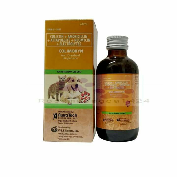 Colimoxyn Anti-Diarrheal Oral Suspension for pets (60mL), Pet Supplies ...