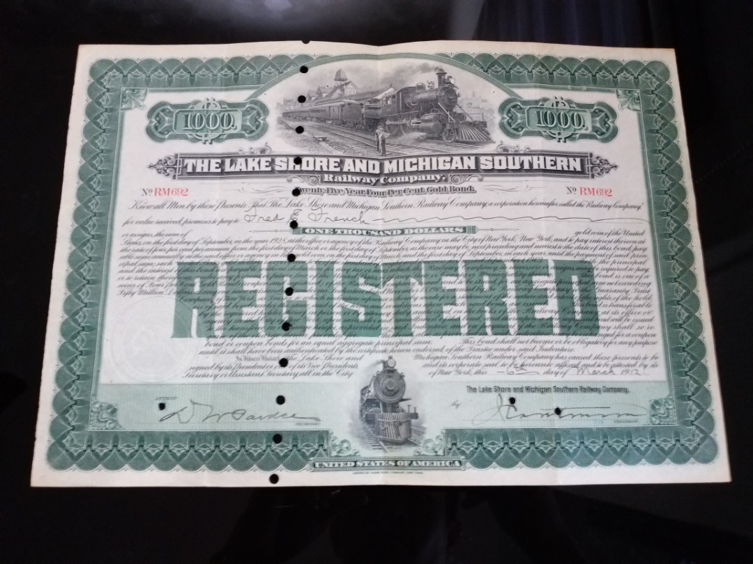 Collectible Bond Stock Certificate, Hobbies & Toys, Memorabilia ...