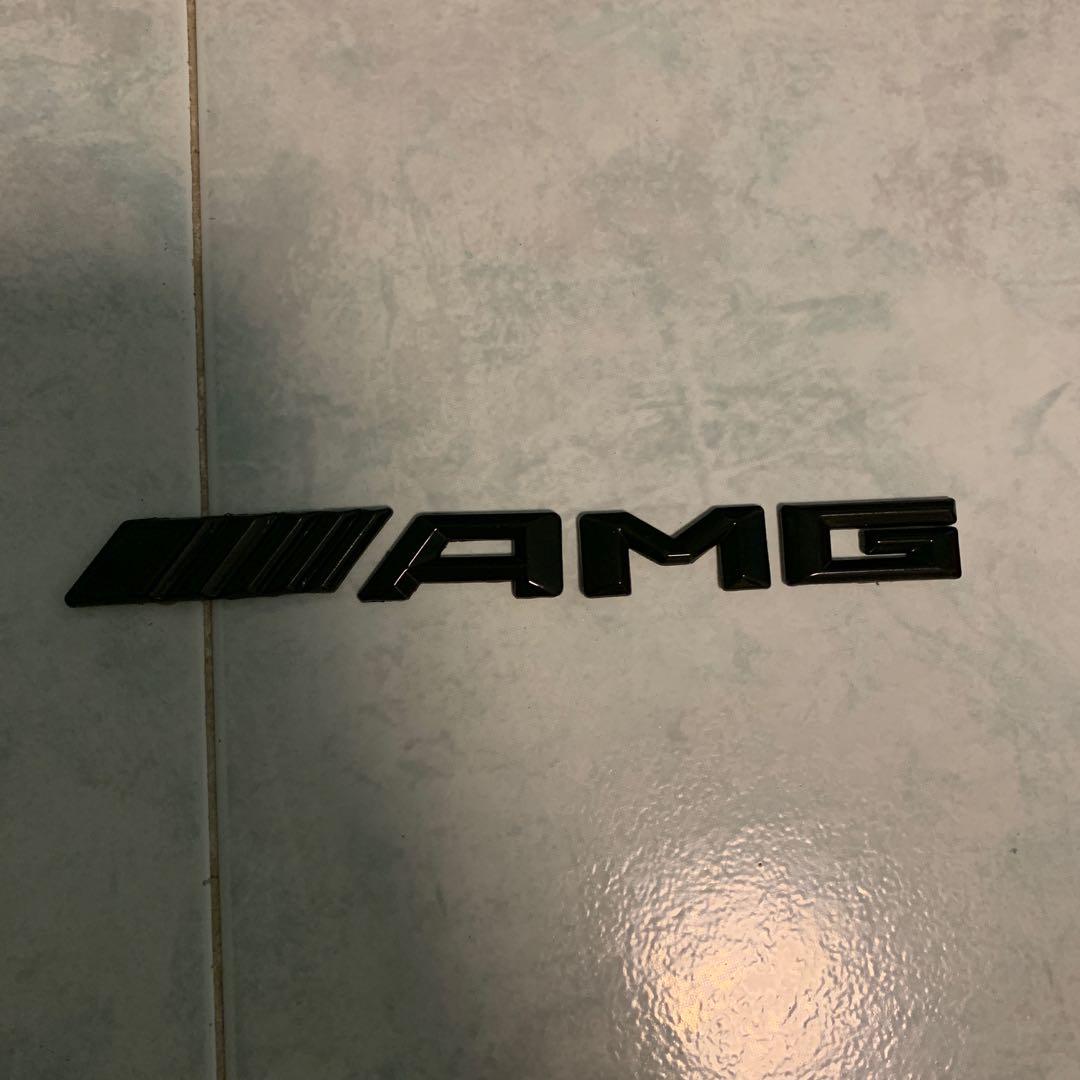 Gloss black AMG emblem for Mercedes Benz, Car Accessories, Accessories ...