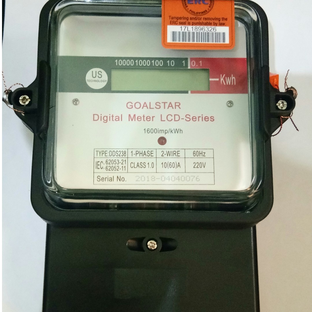 GoalStar Hybrid Electric KWH Meter 10(60A) Digital LCD Reading electric ...