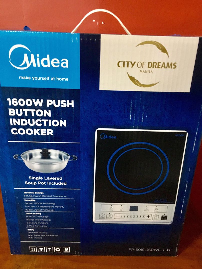 Midea 1600W Push Button Induction Cooker, Furniture & Home Living ...