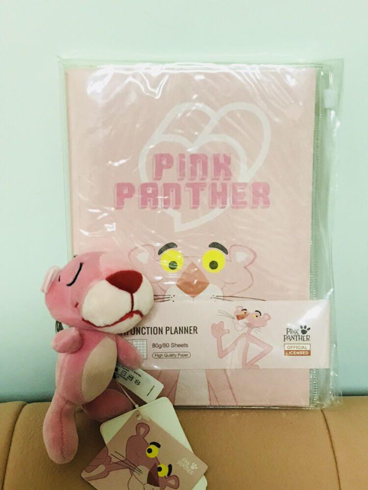 Miniso Pink Panther Planner and Keychain, Hobbies & Toys, Stationery ...
