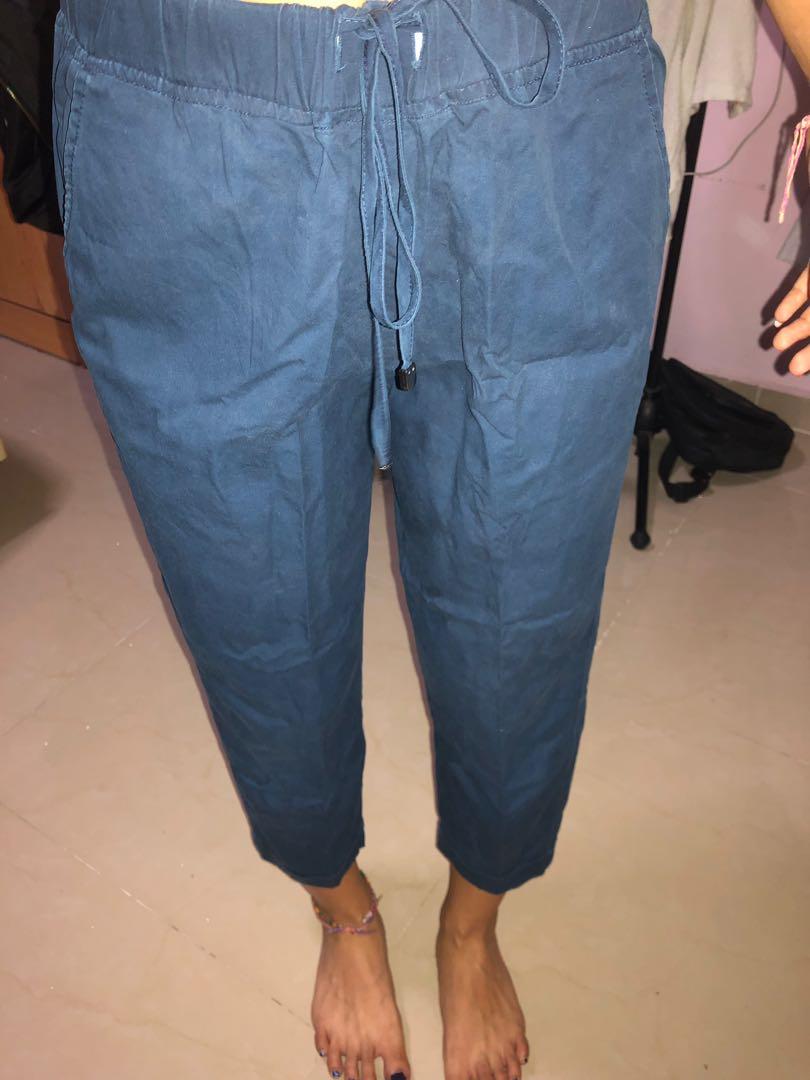 Simple Navy Blue Pants, Women's Fashion, Bottoms, Other Bottoms on ...