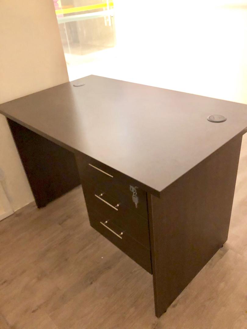 Study table office table w drawers & keys dismantled, Furniture & Home ...