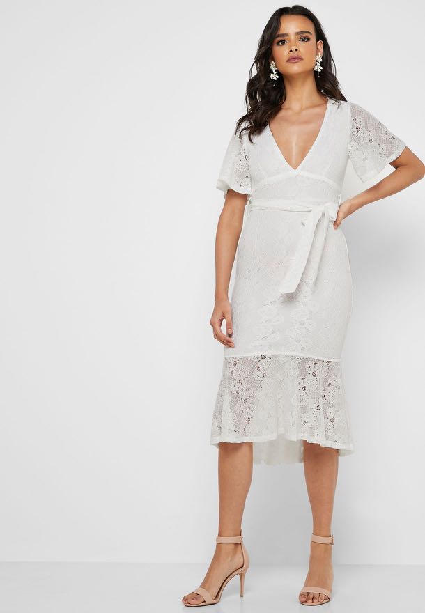 THE CLOTHING COMPANY lace detail fishtail desss, Women's Fashion ...