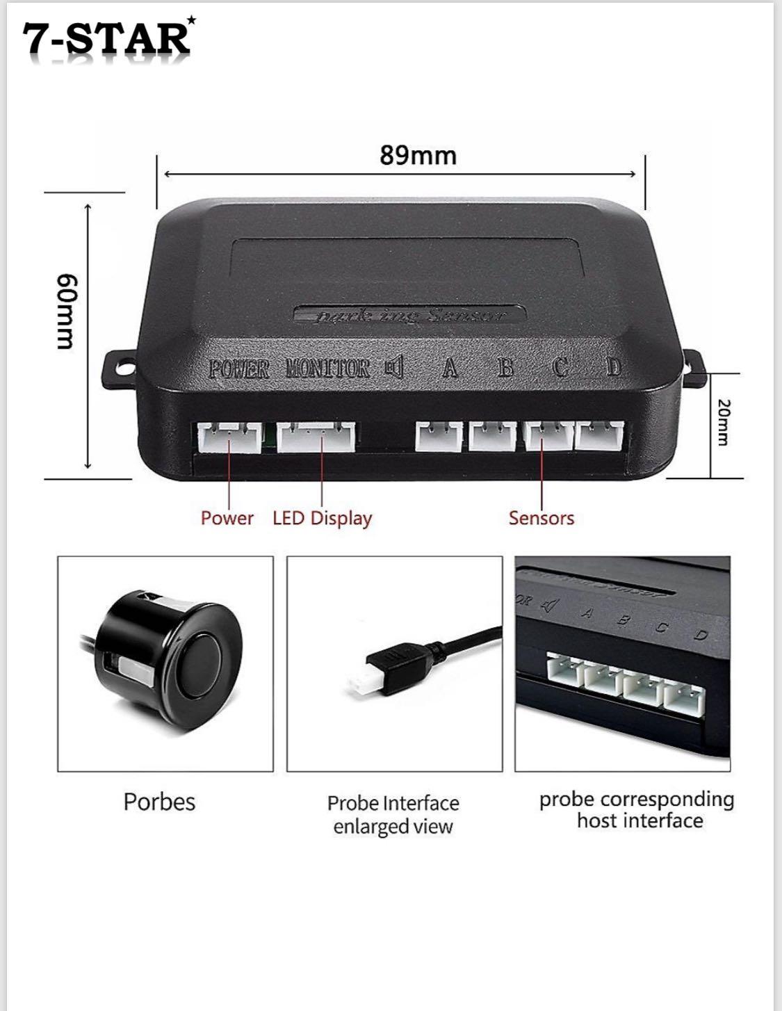 24V Parking Sensor (4PCS) Support:24V-12V/Waterproof for all Car ...