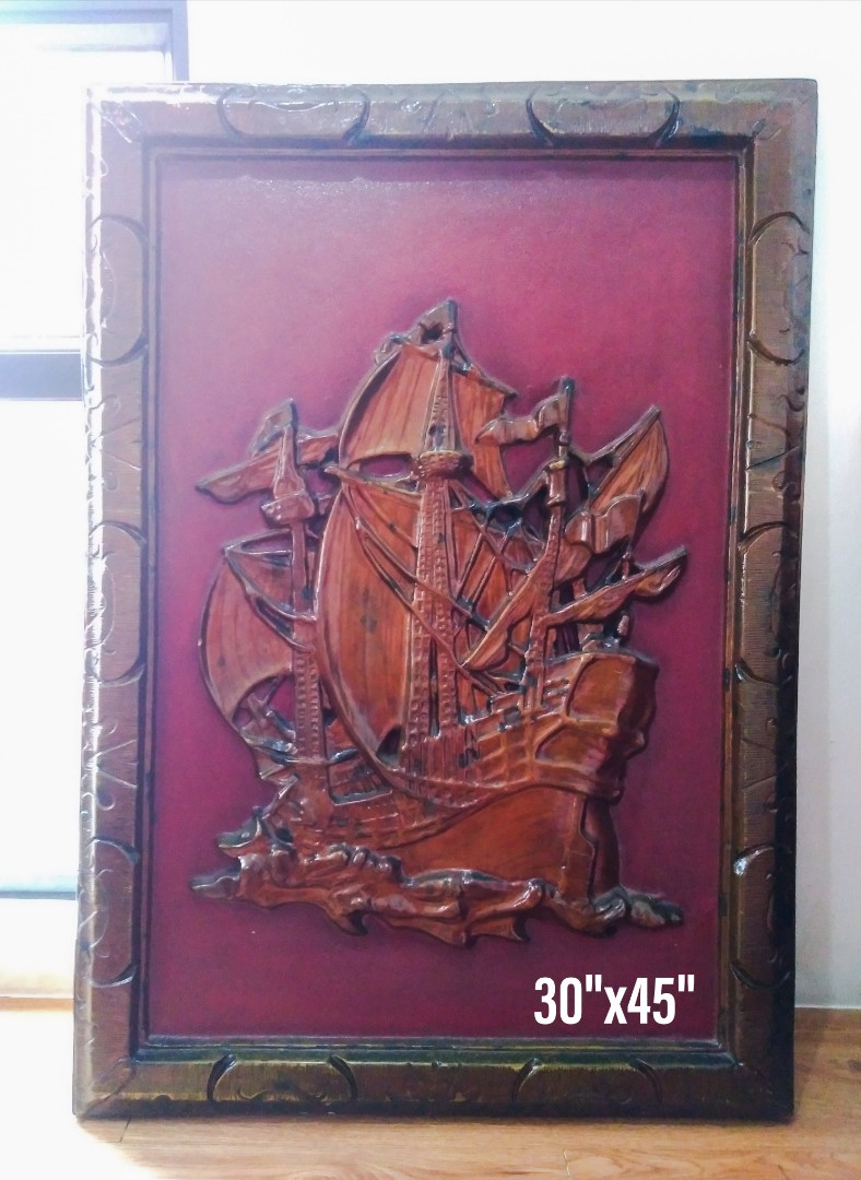 antique 2d ship wood frame, Hobbies & Toys, Memorabilia & Collectibles ...
