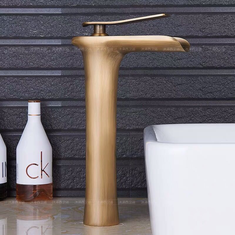 Brass waterfall tap, Furniture & Home Living, Bathroom & Kitchen ...