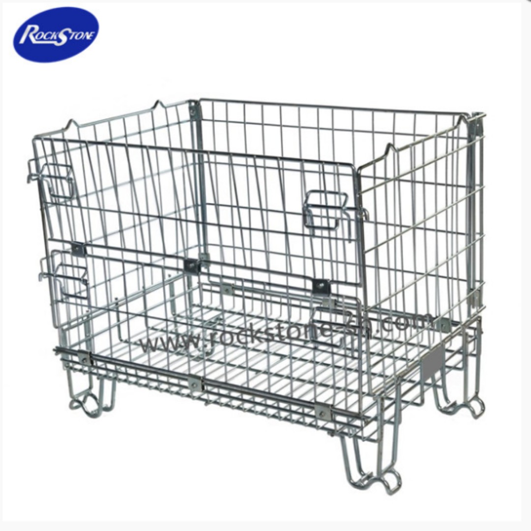 Collapsible Stackable Industrial Metal Wire Baskets 800mmx600mm ...