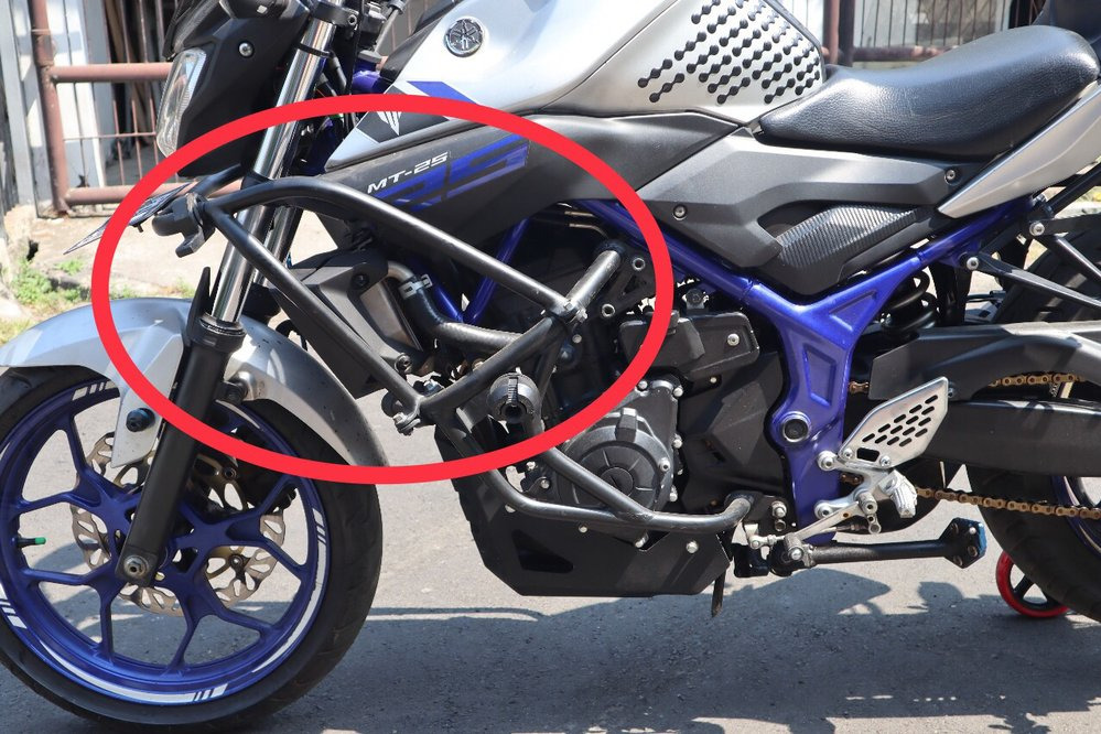 Crashbar Extender Untuk Crashbar Agna yamaha MT25, Motor di Carousell