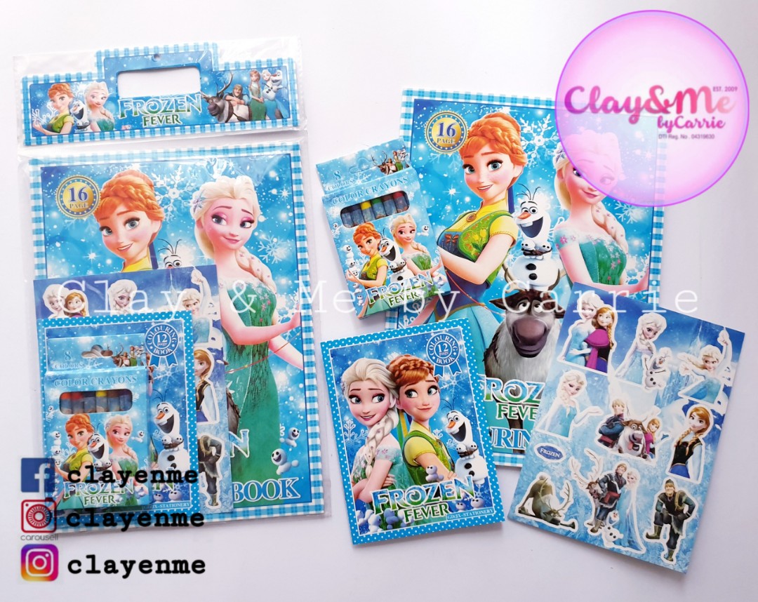 Frozen Coloring set (Crayons, 2pc Coloring books, sticker), Babies ...