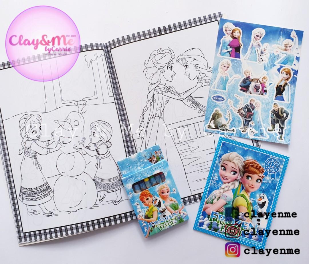 Frozen Coloring set (Crayons, 2pc Coloring books, sticker), Babies ...