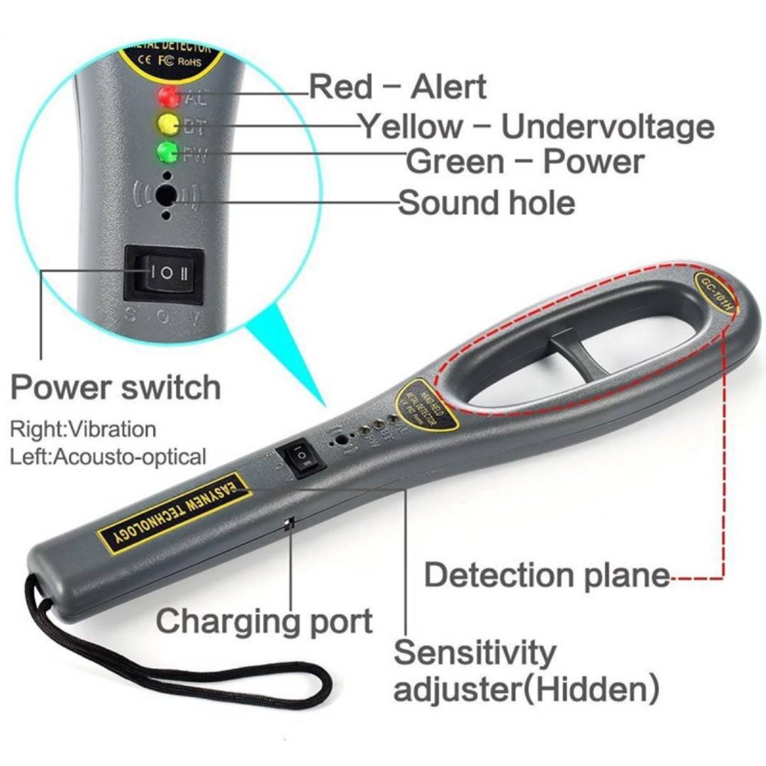GC-101H Hand Held Metal Detector, Furniture & Home Living, Security ...