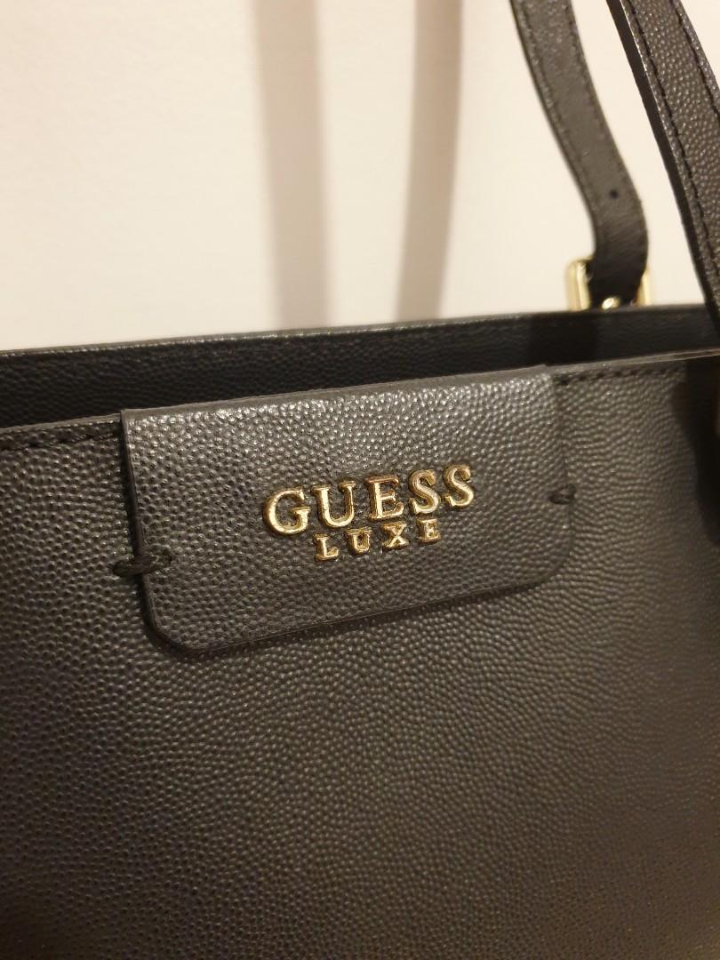 GUESS Large Leather Tote Bag, Women's Fashion, Bags & Wallets, Tote ...