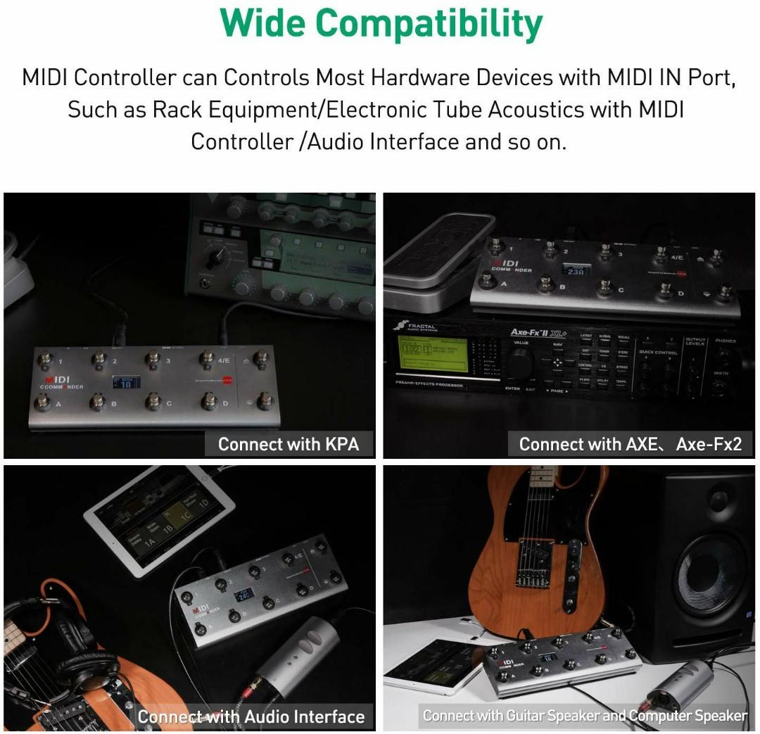 MeloAudio MIDI Commander Guitar Floor Multi-Effects Portable USB MIDI Foot Controller Foot ...