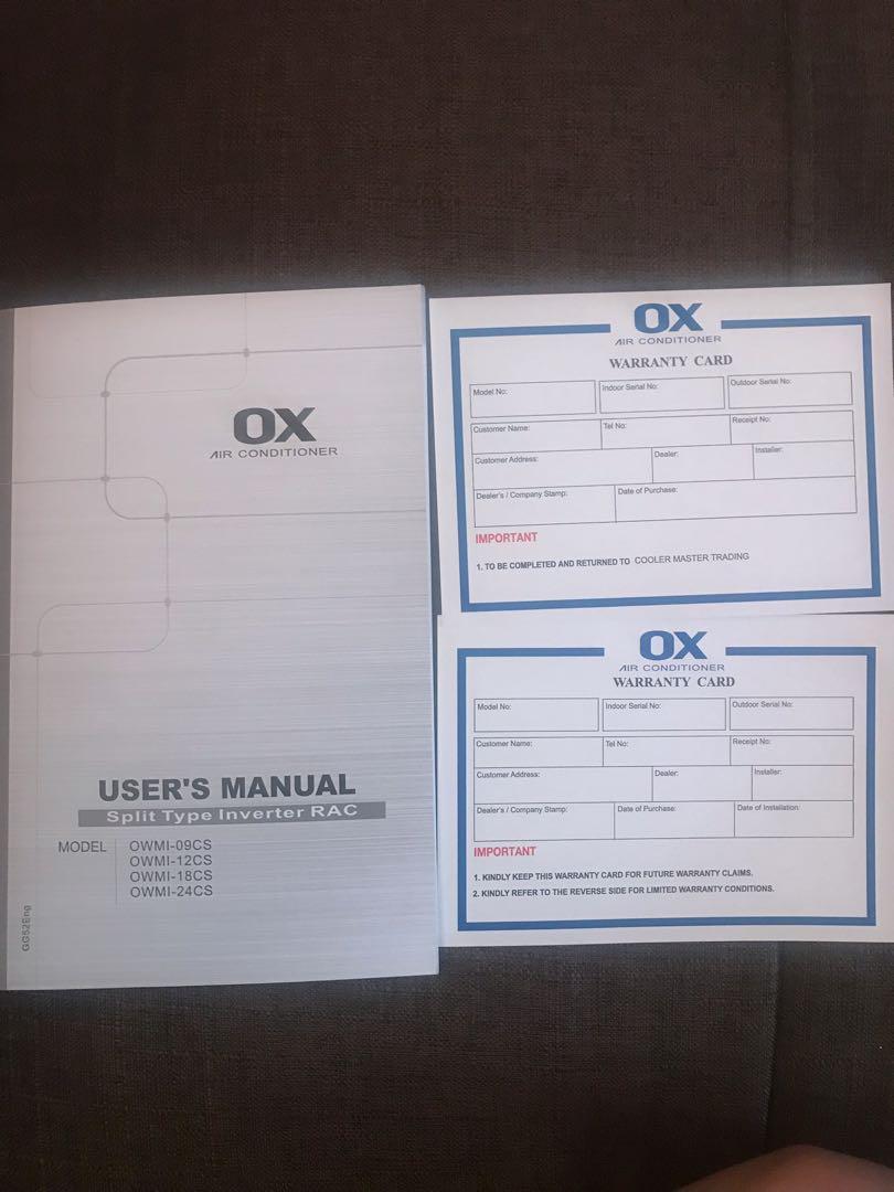 OX split type 2 HP airconditioner, TV & Home Appliances, Air ...