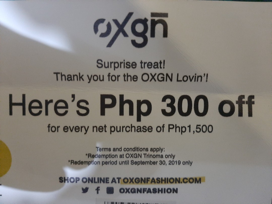 Oxygen Voucher, Tickets & Vouchers, Vouchers on Carousell