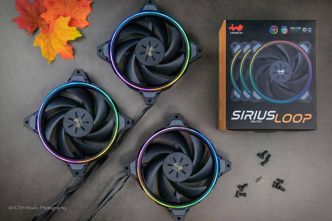 Gaming Rgb fans 3 kit - inwin sirus loop with controller, Computers ...