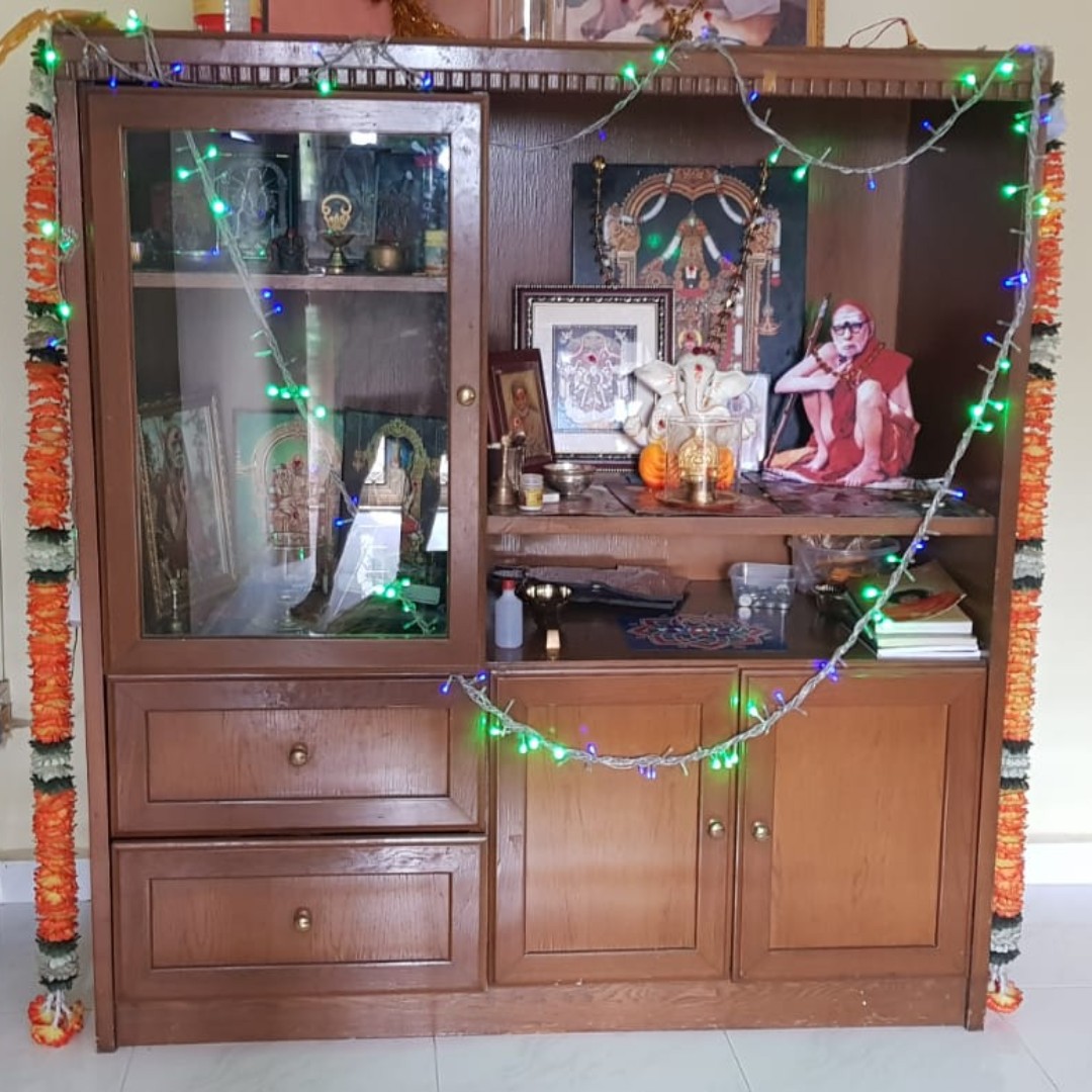 Pooja Altar _Wooden Rack, Furniture & Home Living, Furniture, Shelves ...