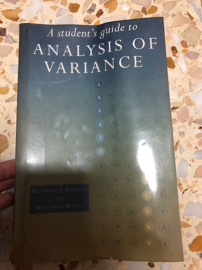 A Student’s Guide to Analysis of Variance, Hobbies & Toys, Books ...