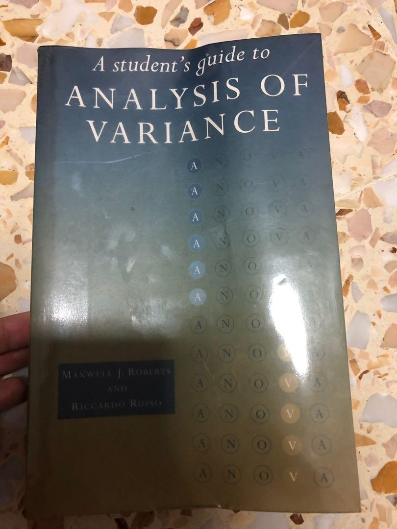 A Student’s Guide to Analysis of Variance, Hobbies & Toys, Books ...
