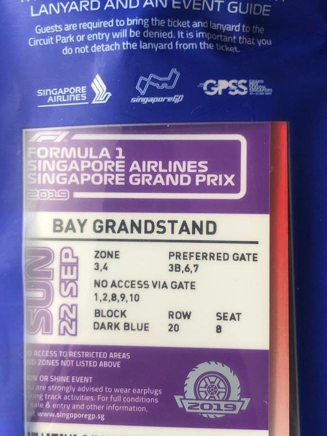 F1 Sunday Bay Grandstand with seats, Everything Else on Carousell