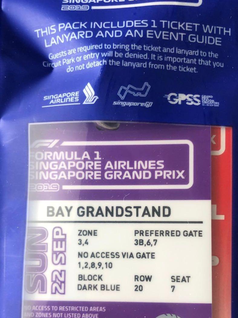 F1 Sunday Bay Grandstand with seats, Everything Else on Carousell