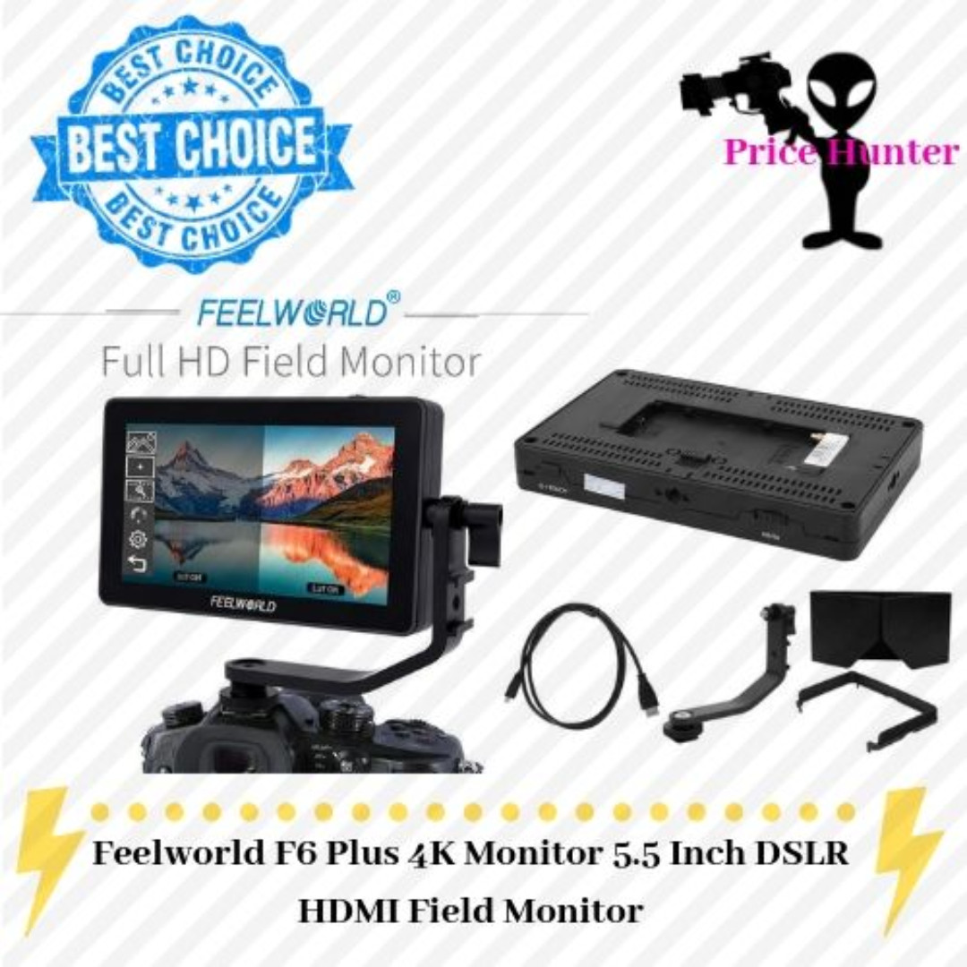 Feelworld F6 Plus 5.5 Inch IPS 3D LUT Touch Screen 4K HDMI Monitor Full ...