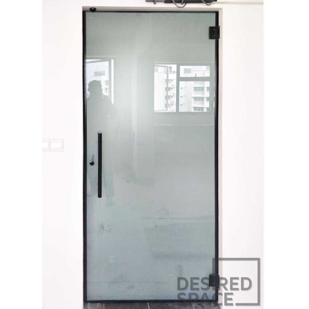 Frameless Tempered Swing Glass Door Furniture And Home Living Bathroom